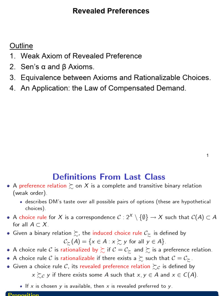 3 Revealed Preferences Pdf Mathematical Logic Logic