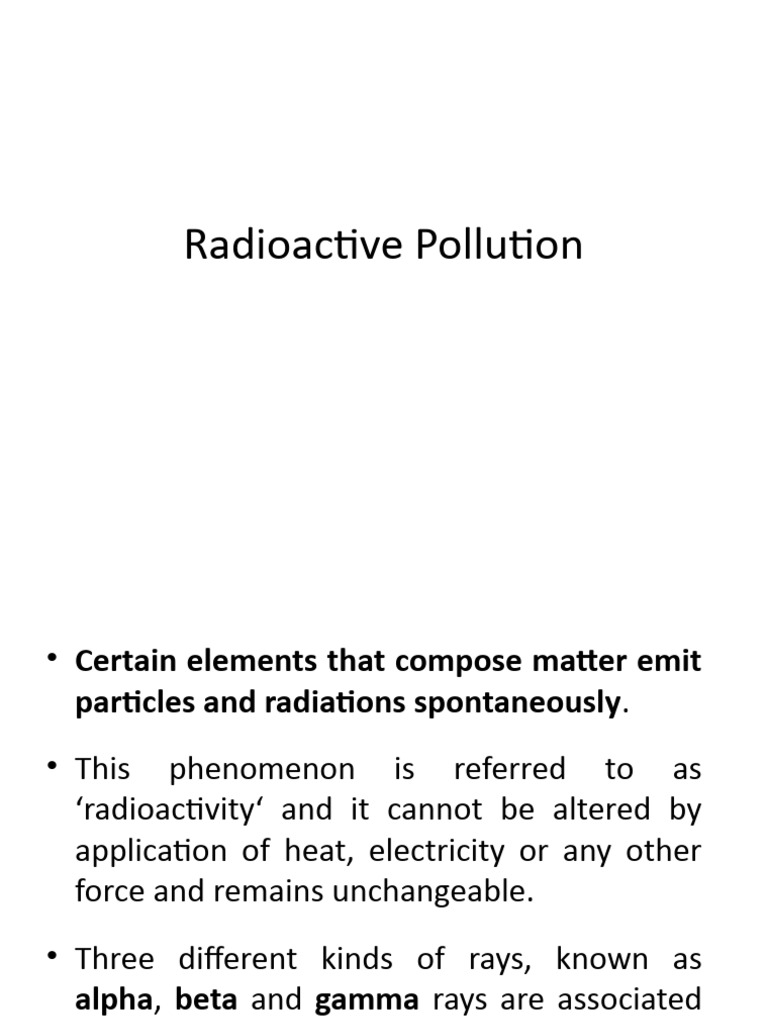 Understanding Radioactive Pollution Sources | PDF | Ionizing Radiation ...
