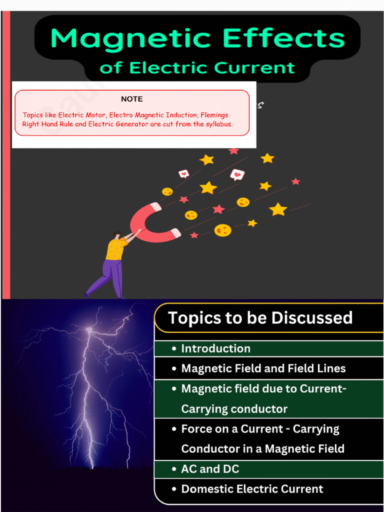 Magnetic Effects of Electric Current Notes - 240720 - 111142 | PDF ...