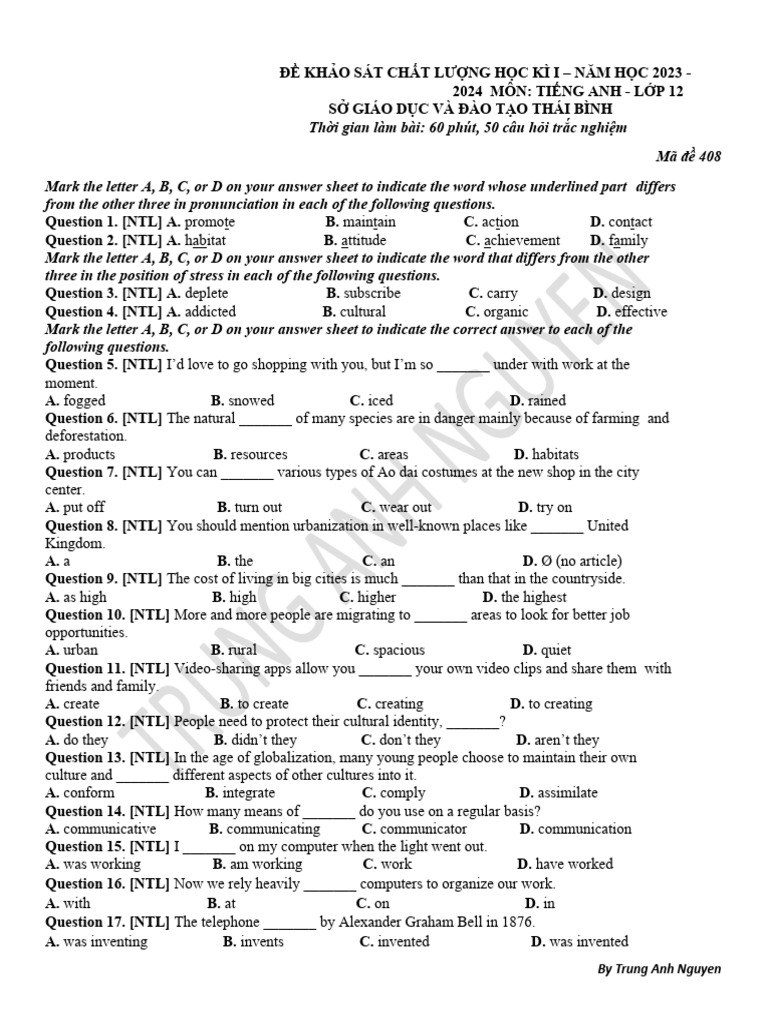 Key S Giáo D C Và Đào T o Thái Bình | PDF | Cost Of Living | Renewable ...