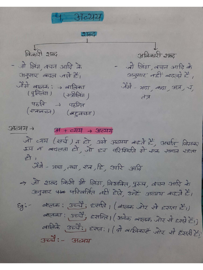 Avyay Prakran by Karuna Mishra | PDF