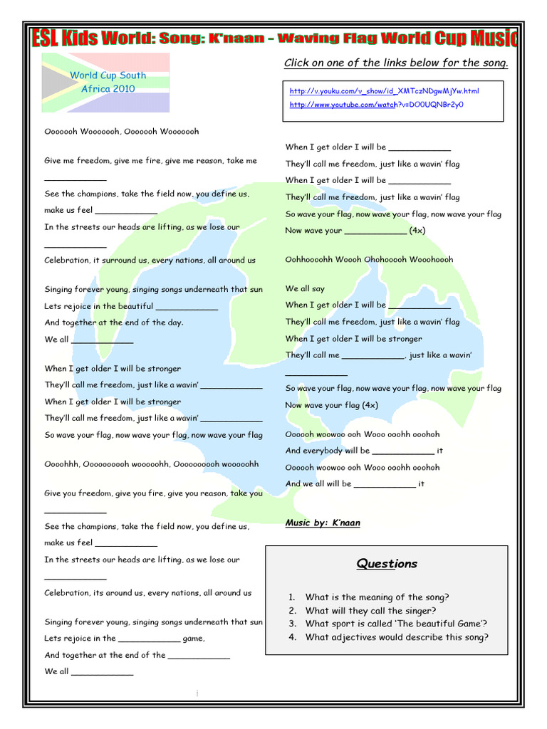 Wavin' Flag: 2010 World Cup Anthem | PDF