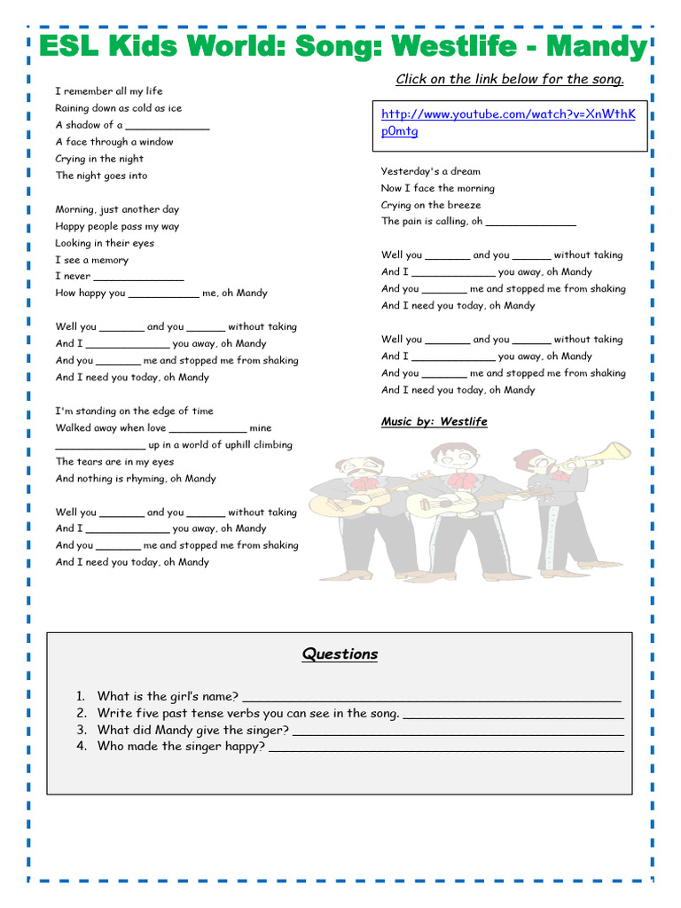 "Mandy Song Analysis and Questions" | PDF