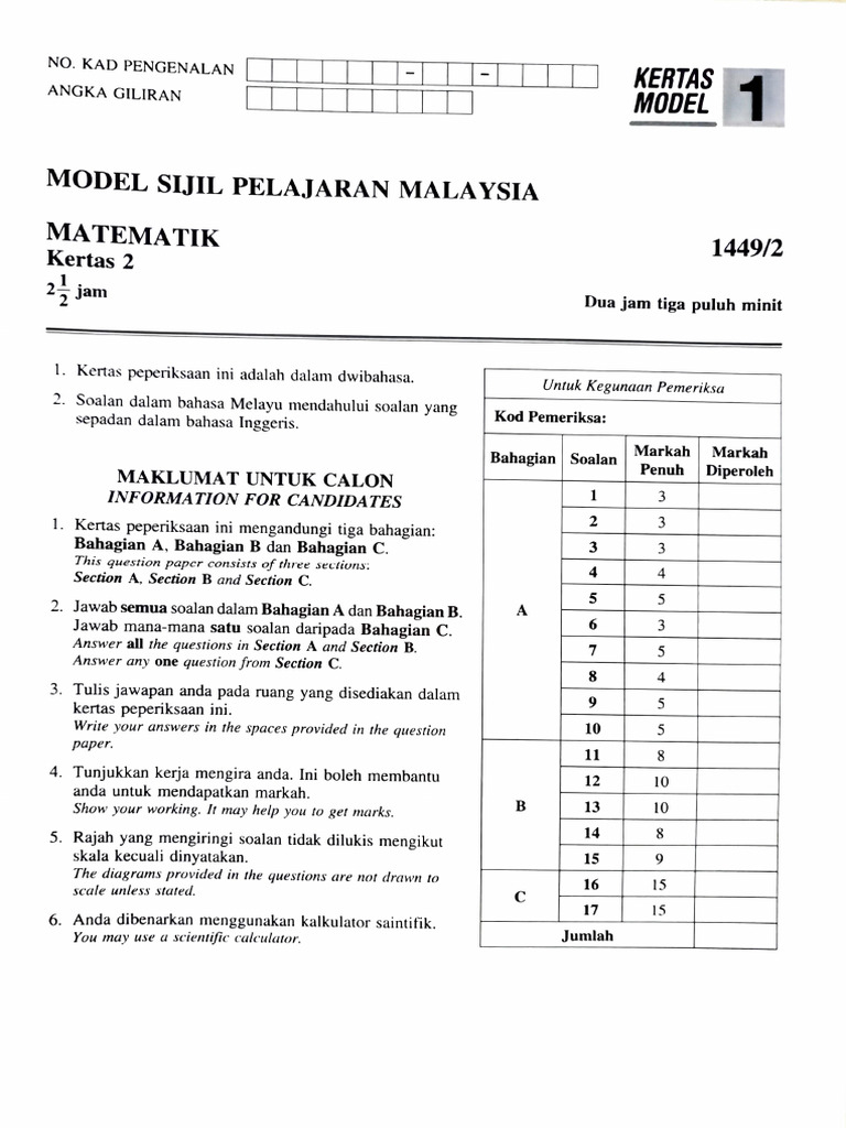 SPM Matematik Sasbadi-1 2021 - P2 - 240611 - 192440 | PDF