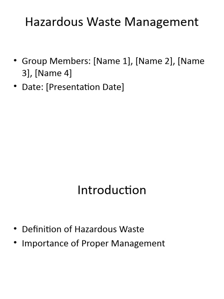 Waste Management Presentation | PDF | Waste | Waste Management