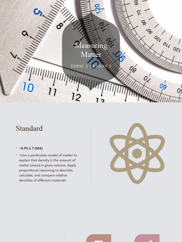 Measuring Matter Reference PPT | Download Free PDF | Density | Volume