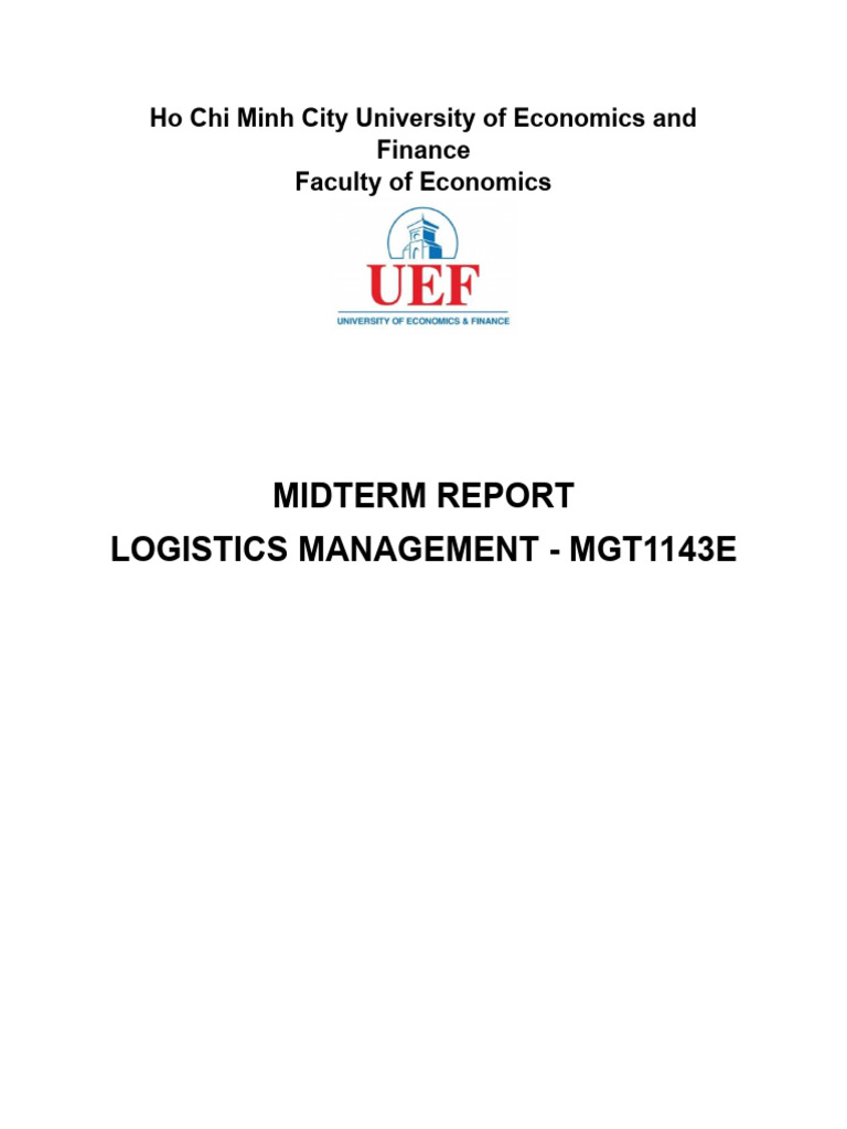 Logistics Management Midterm Report | PDF | Crane (Machine) | Containerization