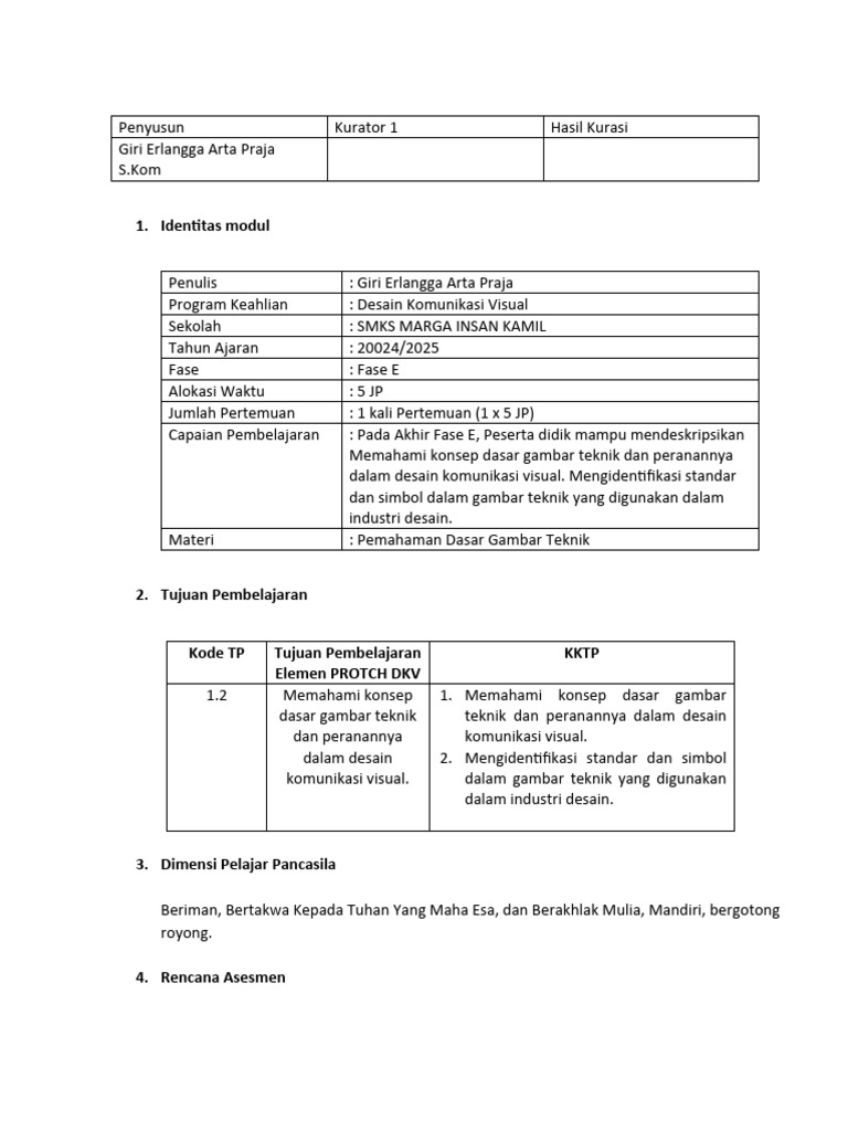 modul ajar gambar | PDF