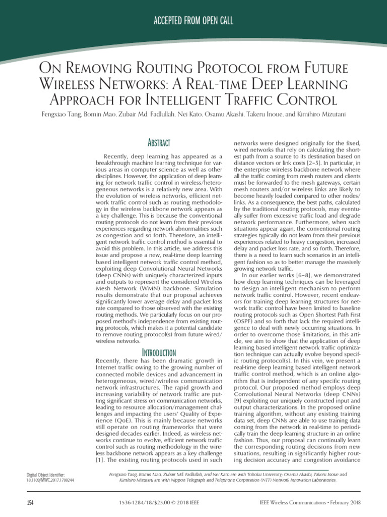 On Removing Routing Protocol From Future Wireless Networks A Real-Time Deep Learning Approach ...