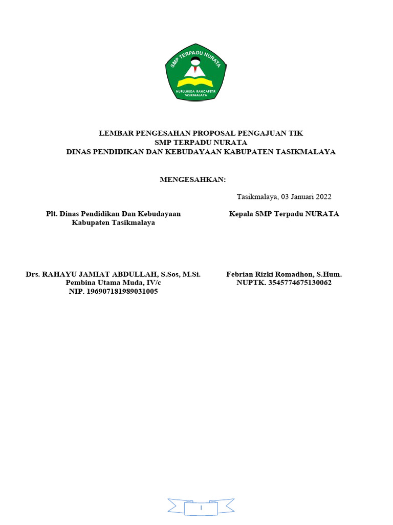 Proposal Bantuan Tik | PDF