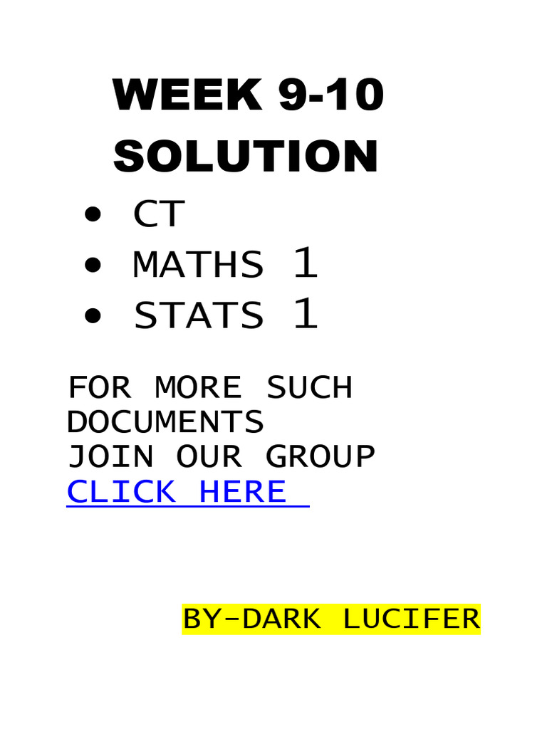Week 9-10 Solutions | PDF | Matrix (Mathematics) | Vertex (Graph Theory)