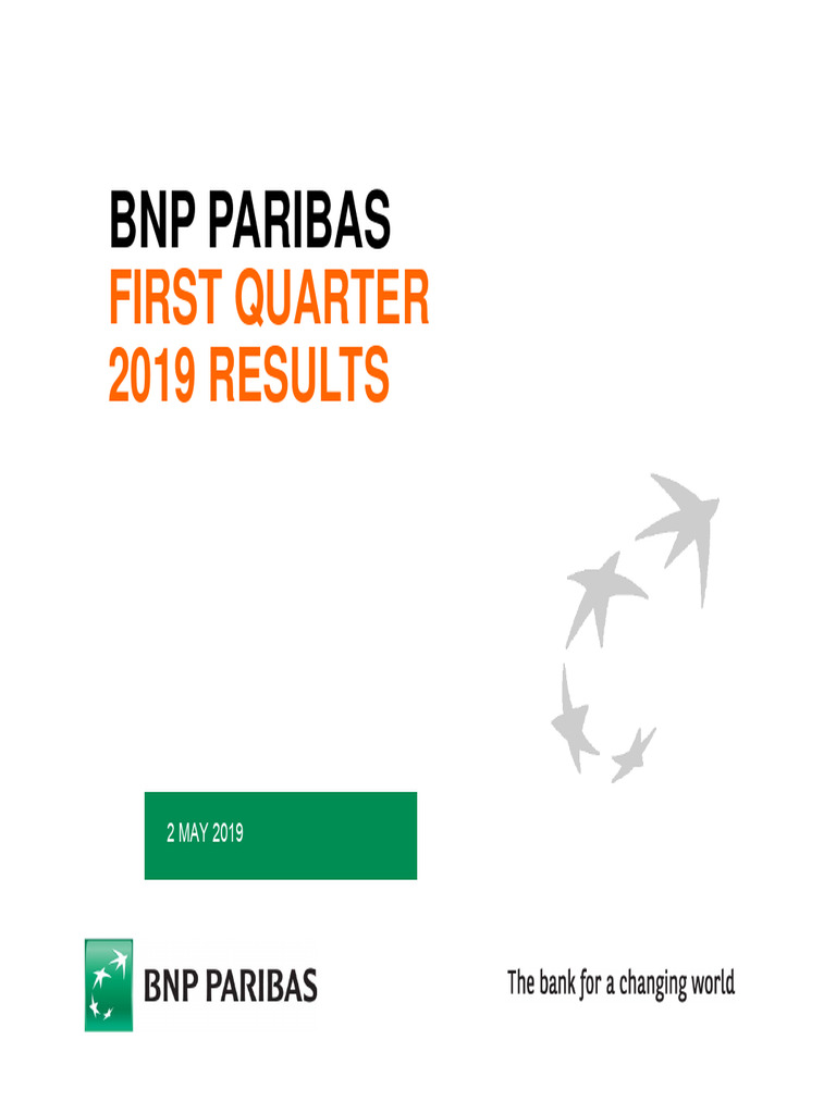 BNP Paribas Q1 2019 Financial Results | PDF | Book Value | Revenue