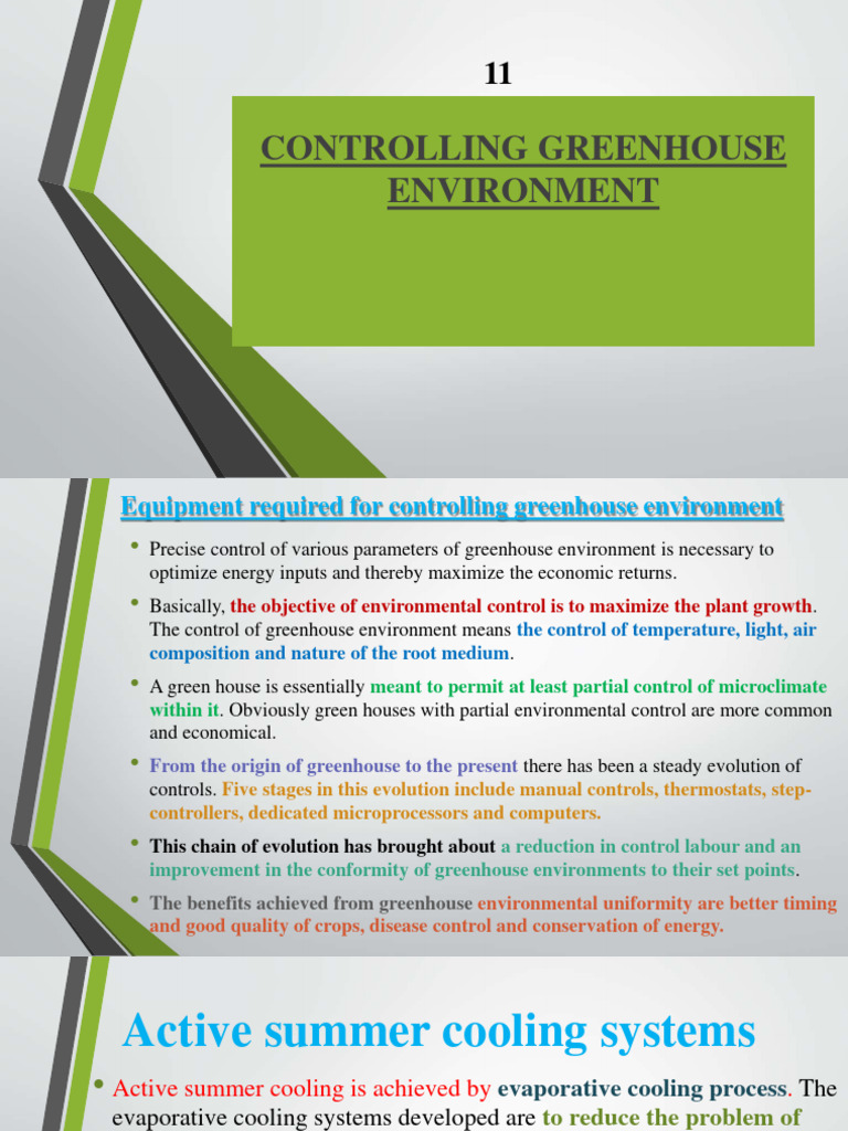 Greenhouse Environment Control Systems | PDF | Greenhouse | Convection