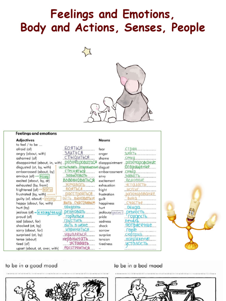 Feelings - Emotions, Body - Actions, Senses, Relationships | PDF