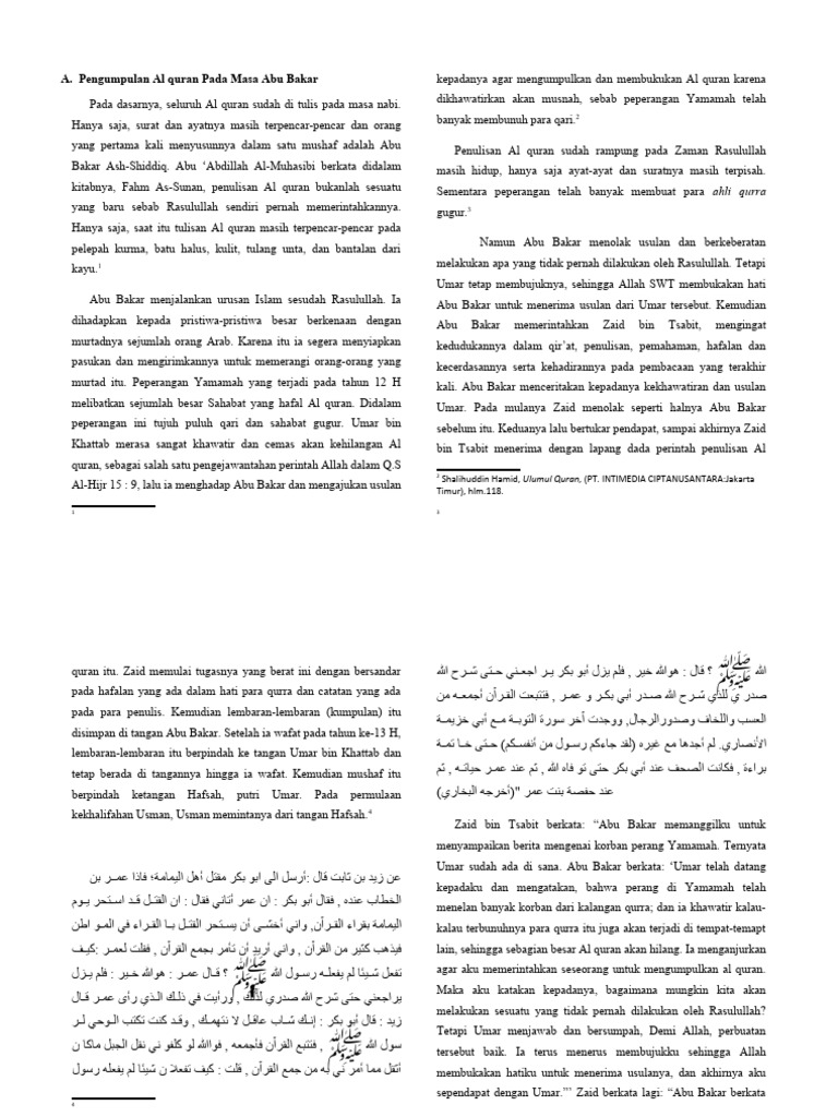Pengumpulan Al Quran Pada Masa Abu Bakar Pdf