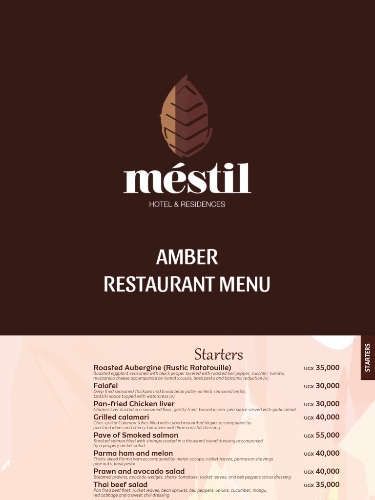 Amber Restaurant Menu _ 2023 (1) | PDF | Indian Cuisine | Kebab