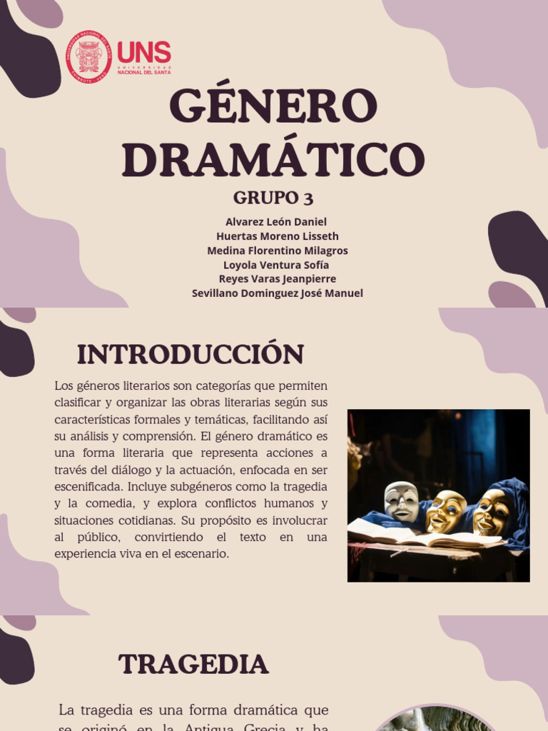 Género Dramatico-Teoria Literaria | PDF | Tragedia | Comedia