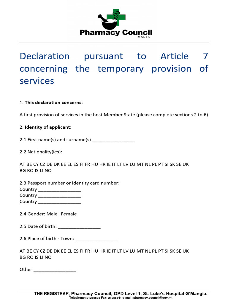 Declaration For Temporary Mobility | PDF | Justice | Crime & Violence