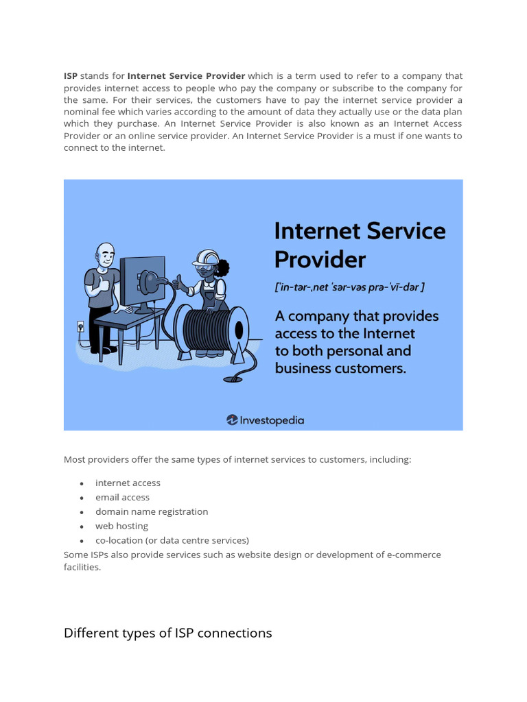 Internet Service Provider | PDF | Internet Service Provider | Internet ...