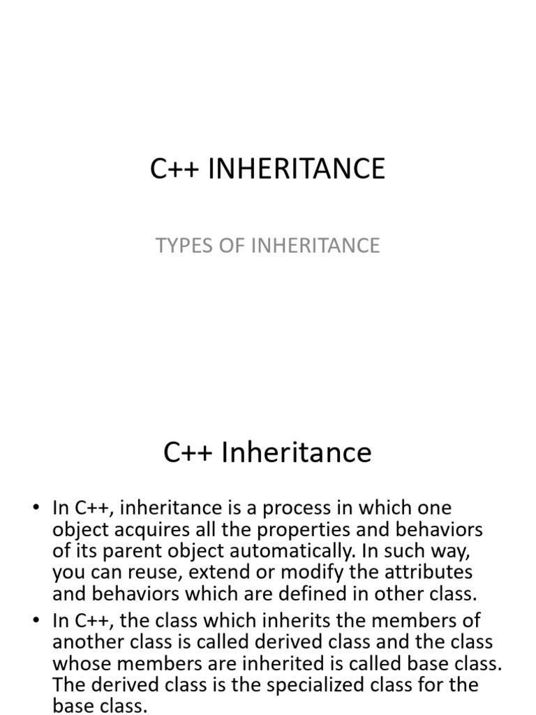 C Inheritance Concept Pdf Inheritance Object Oriented Programming Class Computer 9089