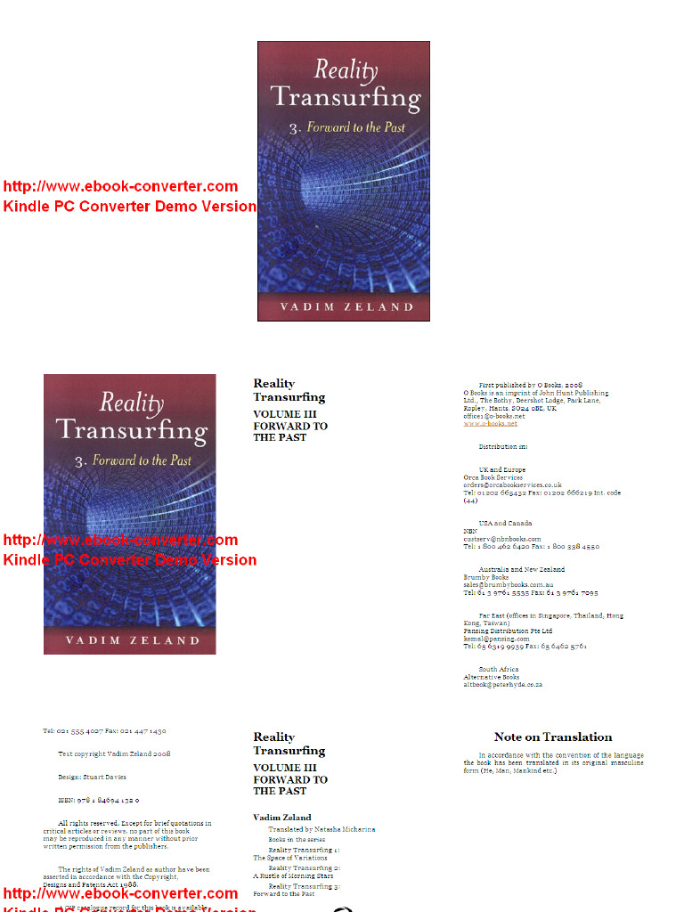 Reality Transurfing-3 - Forward To The Past | PDF
