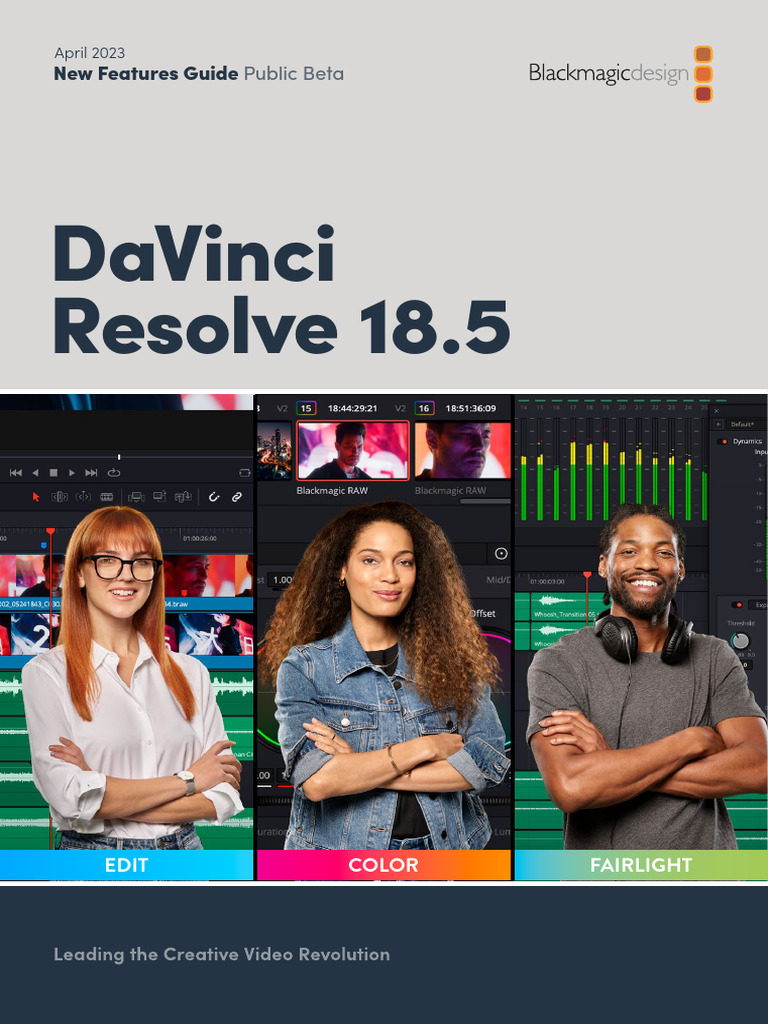 DaVinci Resolve 18.5 New Features Guide | PDF | Computer File | Backup
