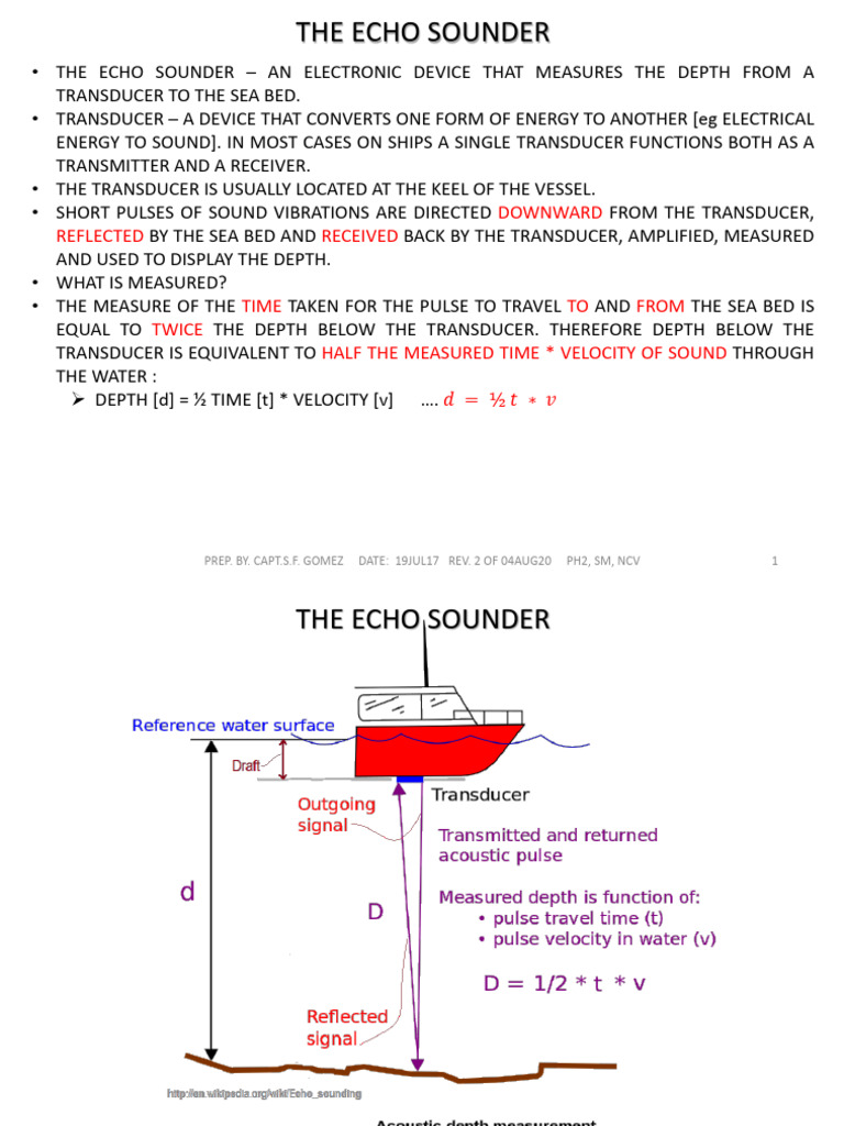 Echo Sounder | Download Free PDF | Sound | Frequency