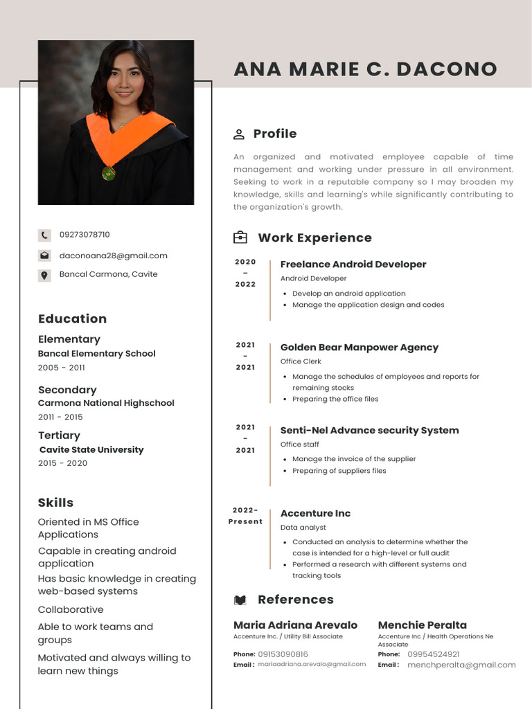 Simple Professional CV Resume | PDF | Android (Operating System)