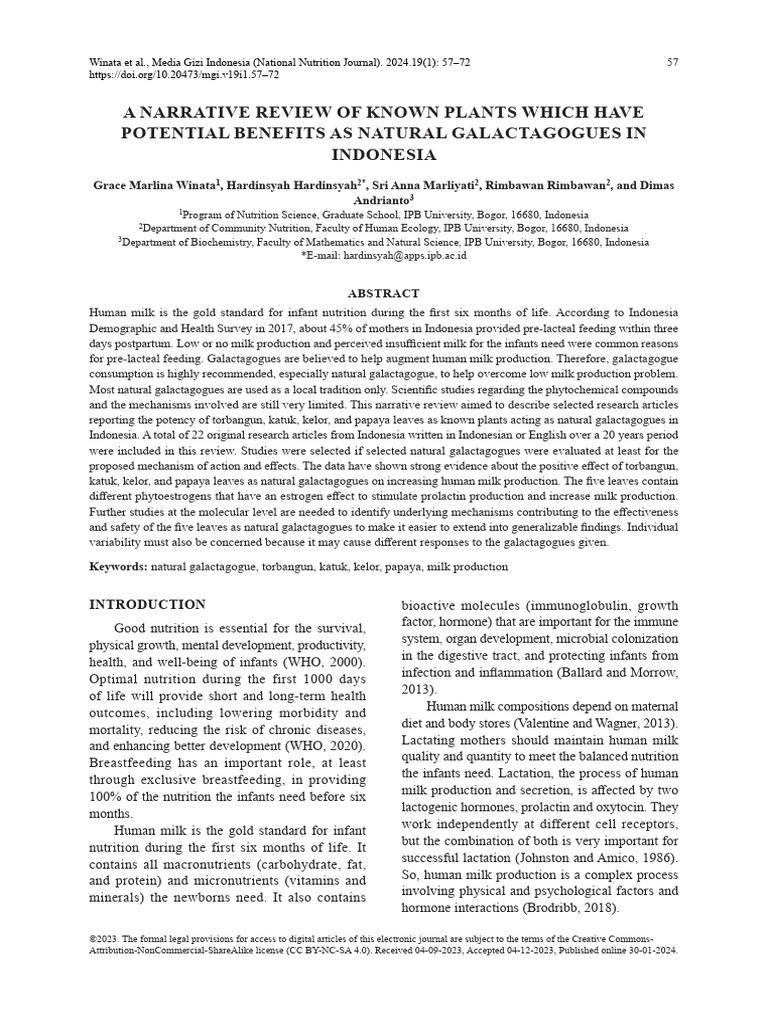A Narrative Review of Known Plants Which Have Potential Benefits As ...