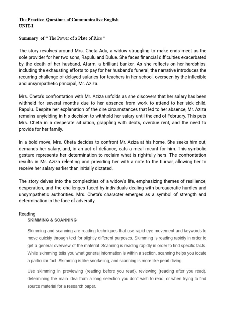 Practice Material | PDF | Speed Reading | Adjective