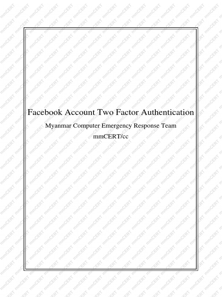 Facebook Two Factor Authentication | PDF | Facebook | Mobile Computers