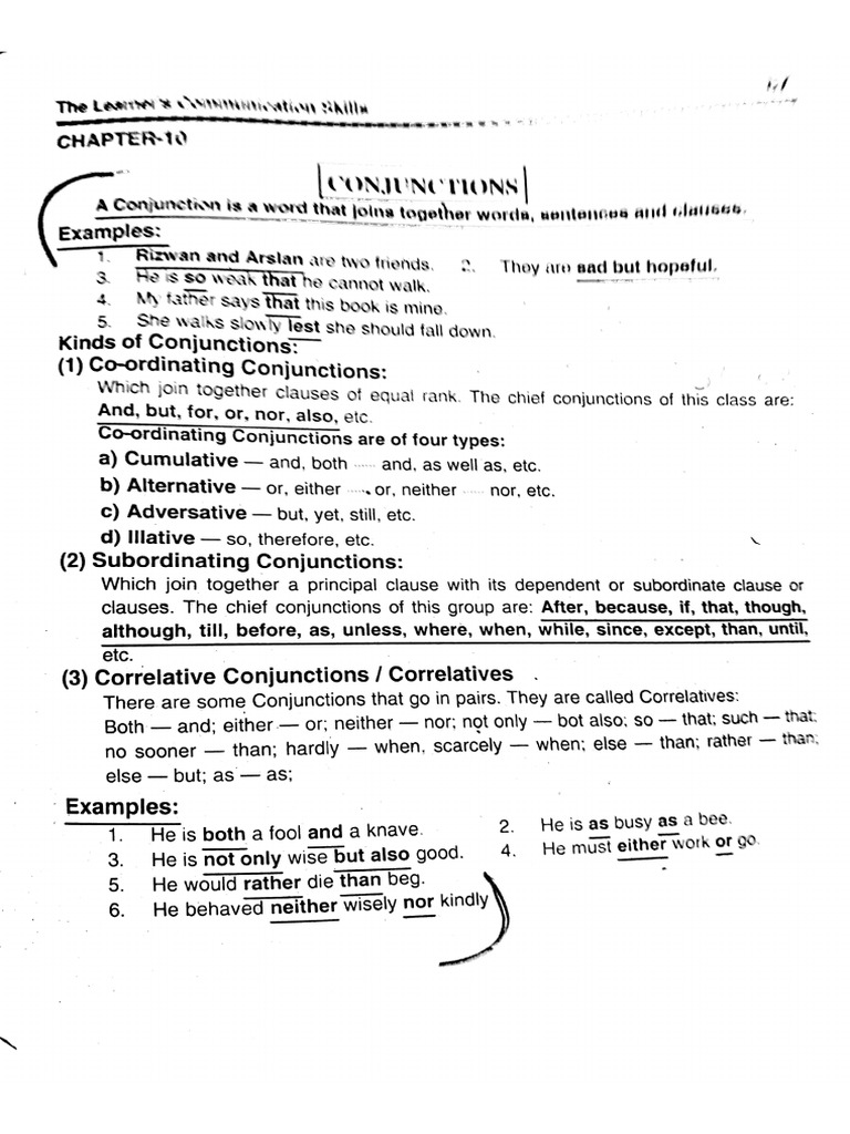 Conjunctions | PDF