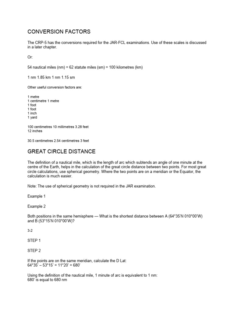 CONVERSION FACTORS | PDF | Sphere | Latitude