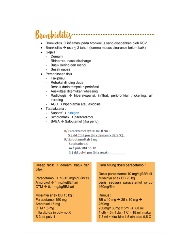 Mind Map Bronkiolitis | PDF