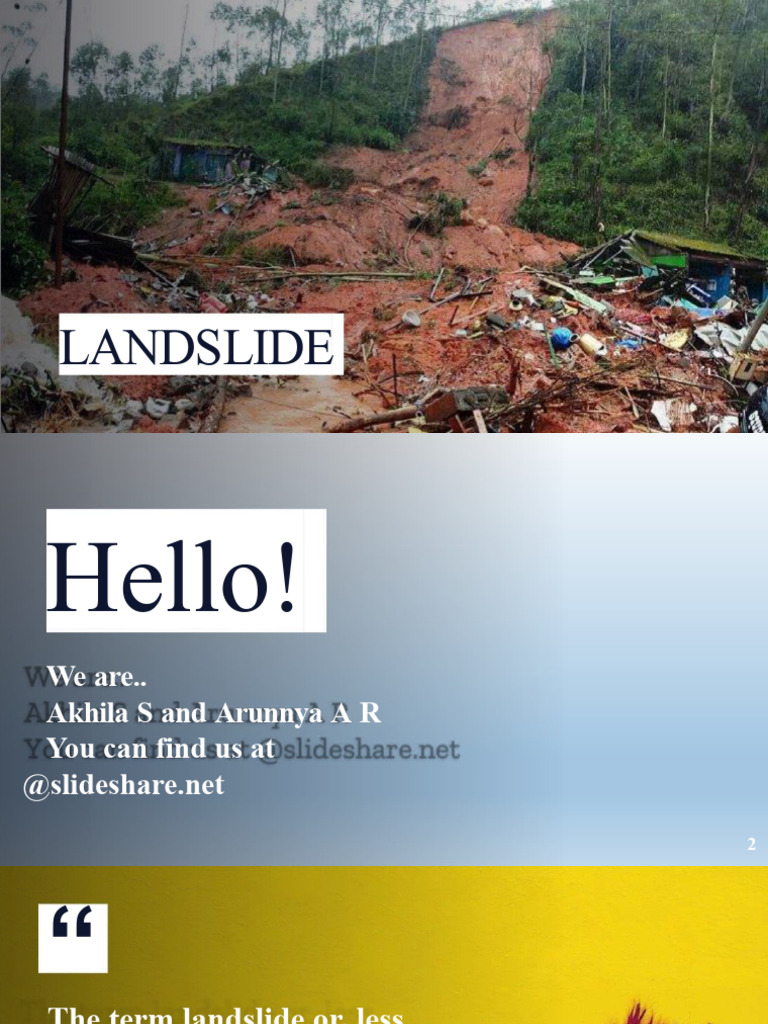 Shs q1 Week 4 Earth and Life Landslides | PDF | Landslide | Earth Sciences