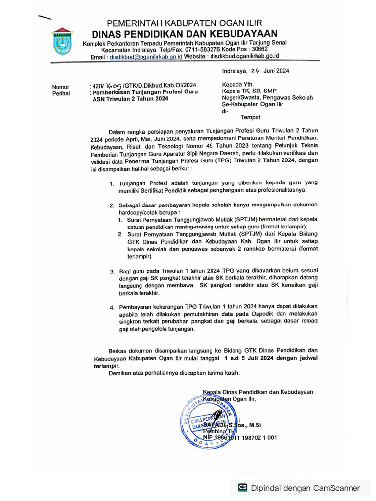 Pemberkasan TPG TW II Tahun 2024 | PDF Pemberkasan TPG TW II Tahun 2024 | PDF