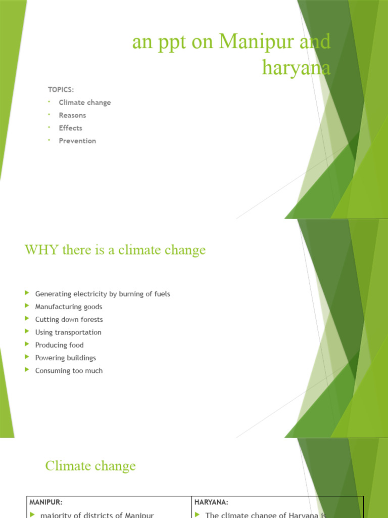 Climate Change in Manipur and Haryana | PDF | Climate Change | Climate