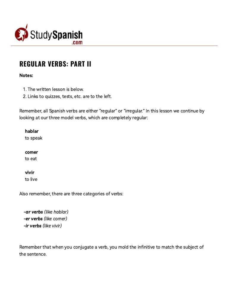 Unit-I_9.Regular Verbs II | PDF | Verb | Grammatical Conjugation