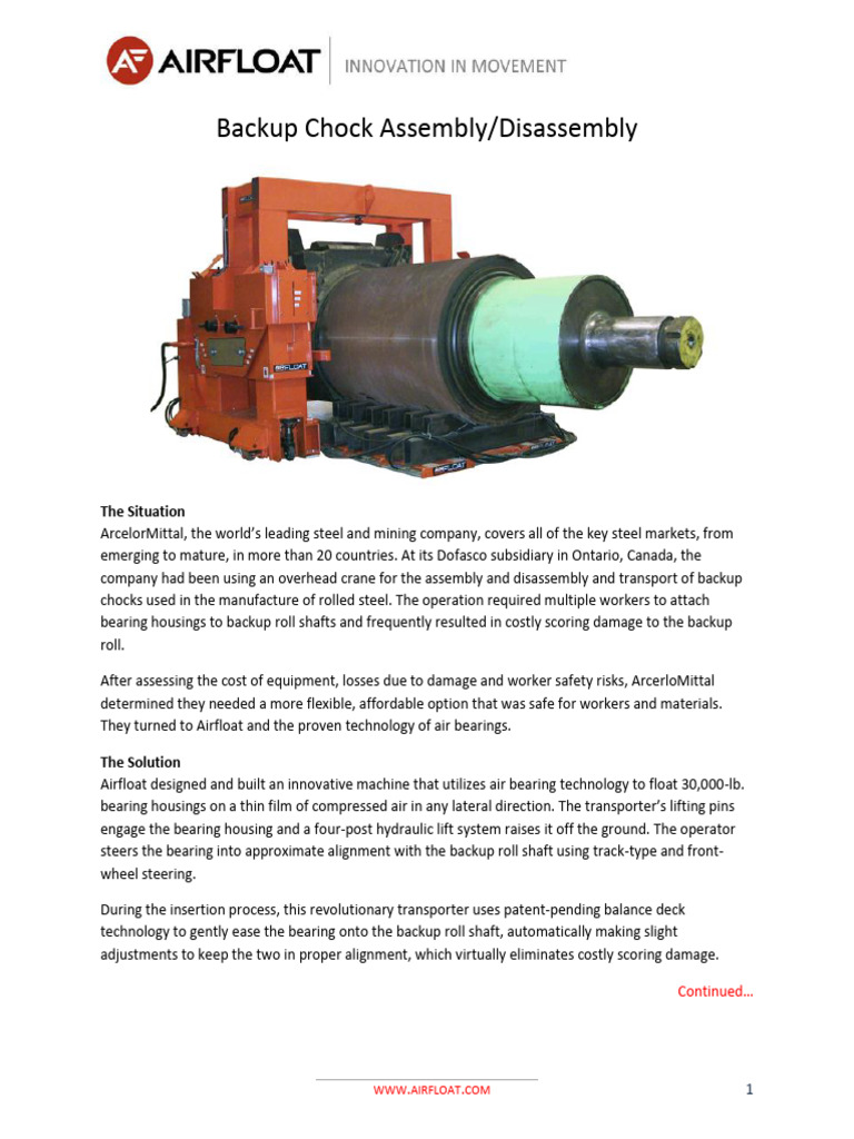 Backup Chock Assembly | PDF | Crane (Machine)