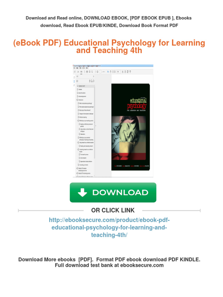 Get (Ebook PDF) Educational Psychology For Learning and Teaching 4th Free All Chapters | PDF ...