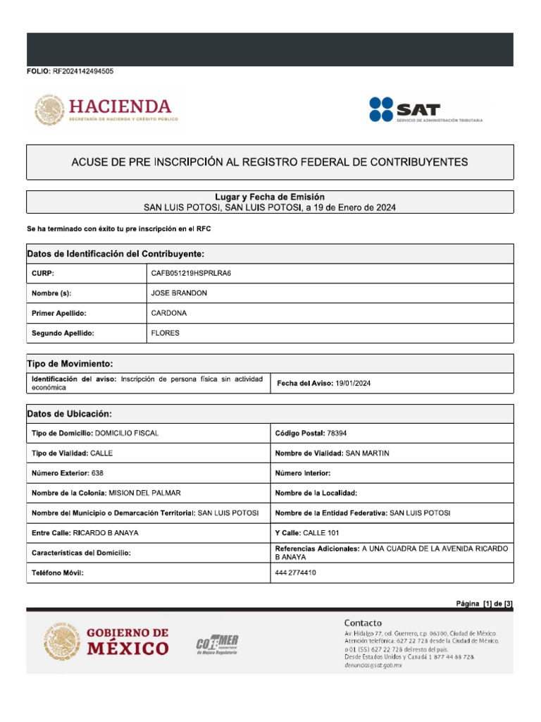 Preinscripcion | PDF