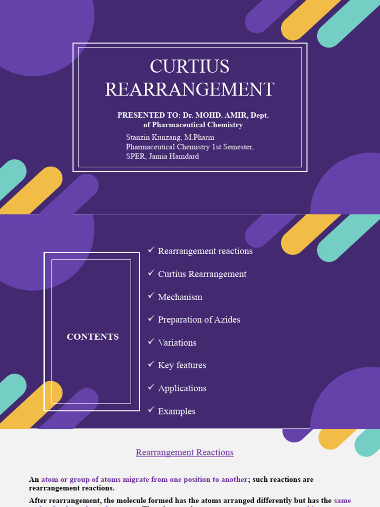 Curtius Rearrangement Guide | PDF | Organic Chemistry | Chemistry