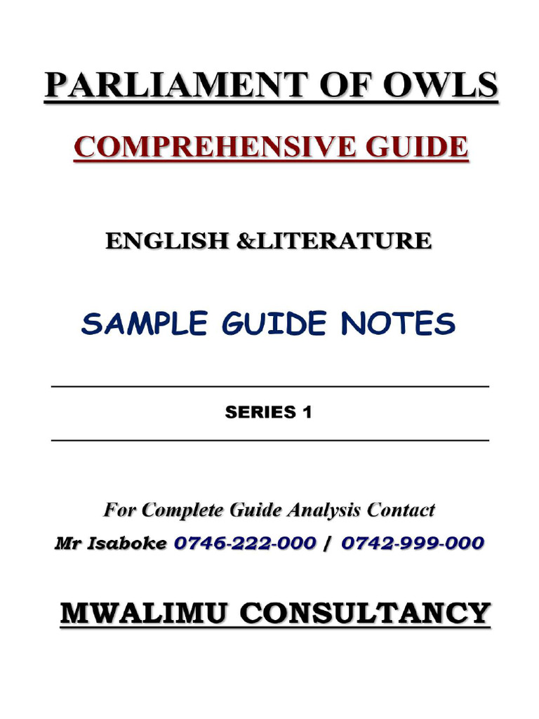 Parliament of Owls Guide Sp2 | PDF