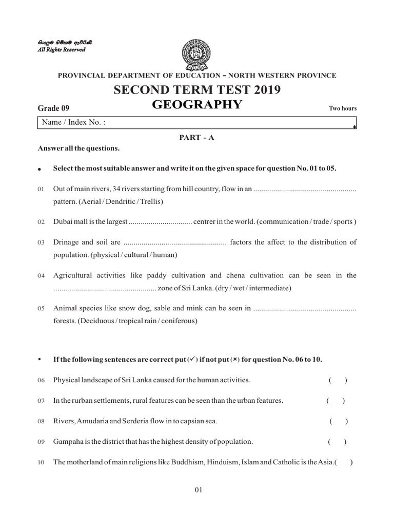 Geo 2019 t2 | PDF | Forests | Asia