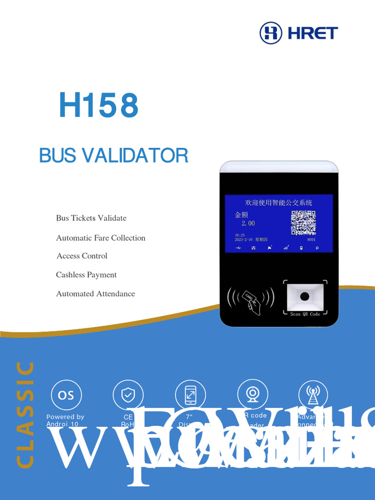 Android Bus Validator H158 Specifications | PDF | Computer Hardware ...