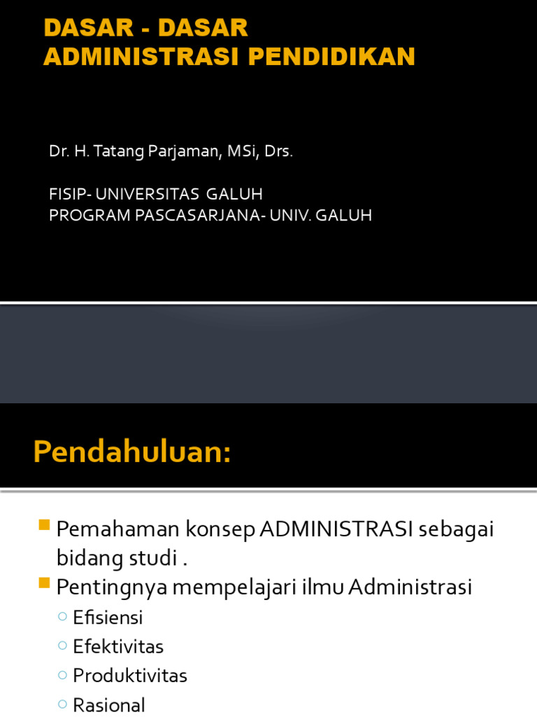 Dasar Dasar Administrasi | PDF