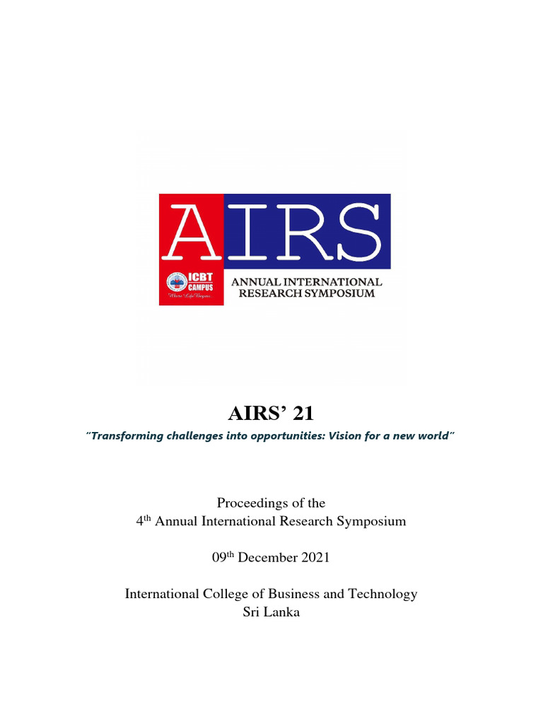 AIRS 2021 Proceedings New | PDF | Coefficient Of Determination | Errors ...