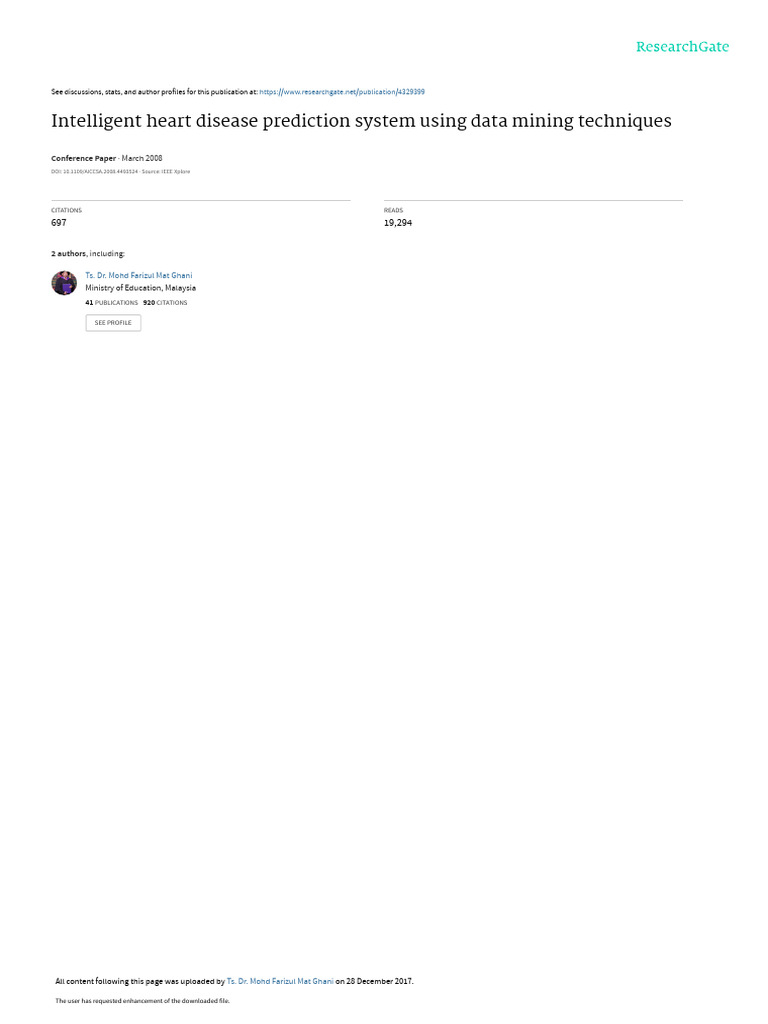 Intelligent Heart Disease Prediction System Using | PDF | Data Mining ...