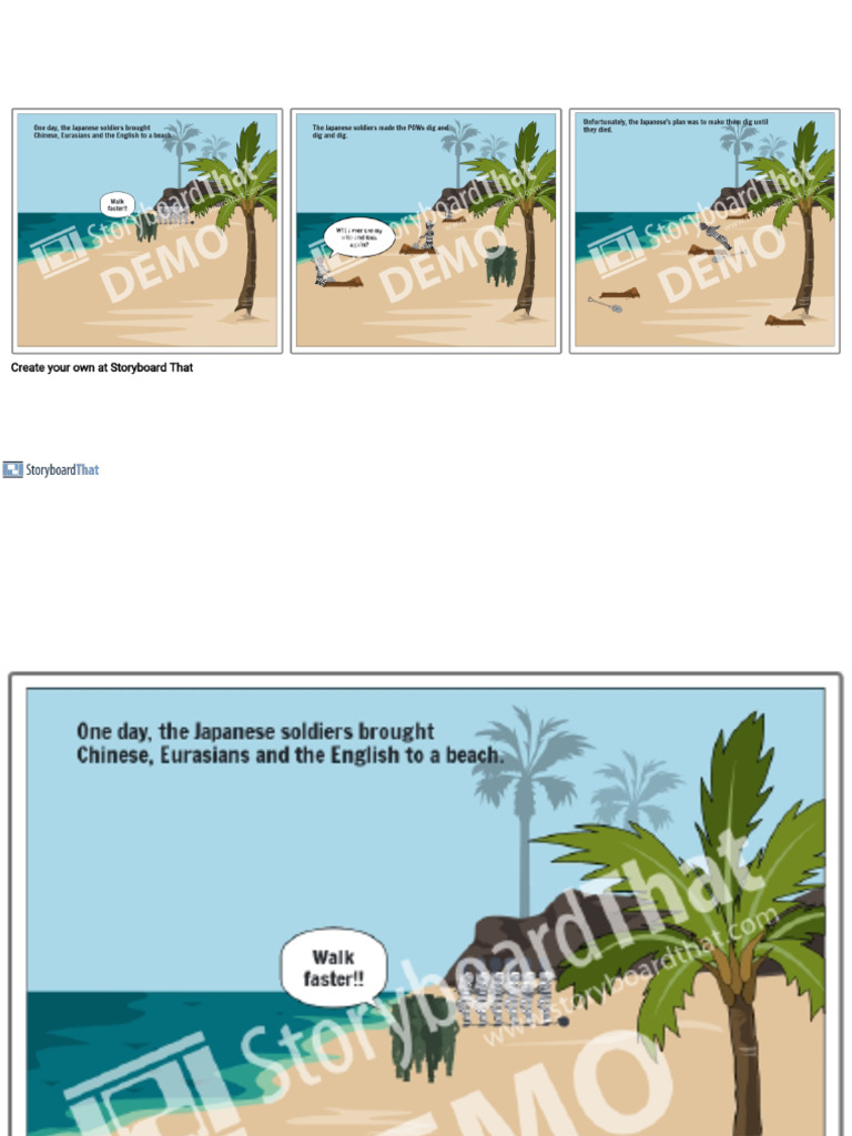 History Storyboard - Sook Ching Massacre | PDF