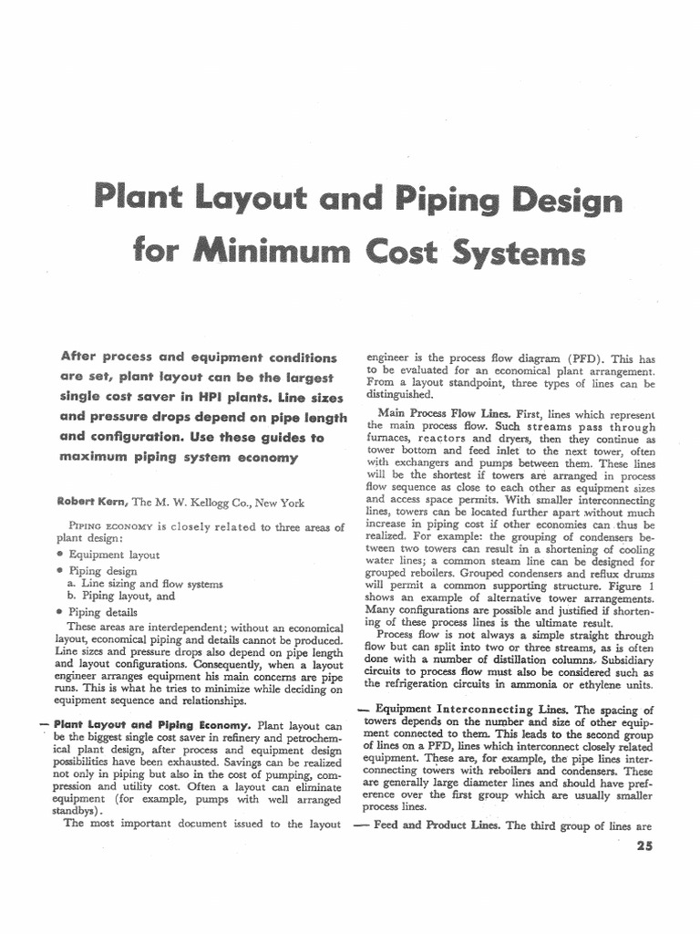 Mechanical - Piping Plant Layout and Piping Design | PDF